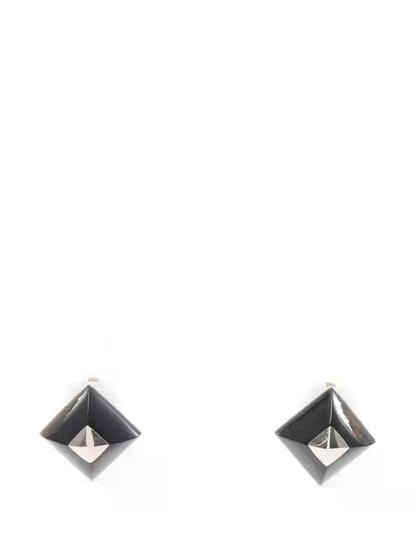 Hermès 2010s Square Earrings - Silver