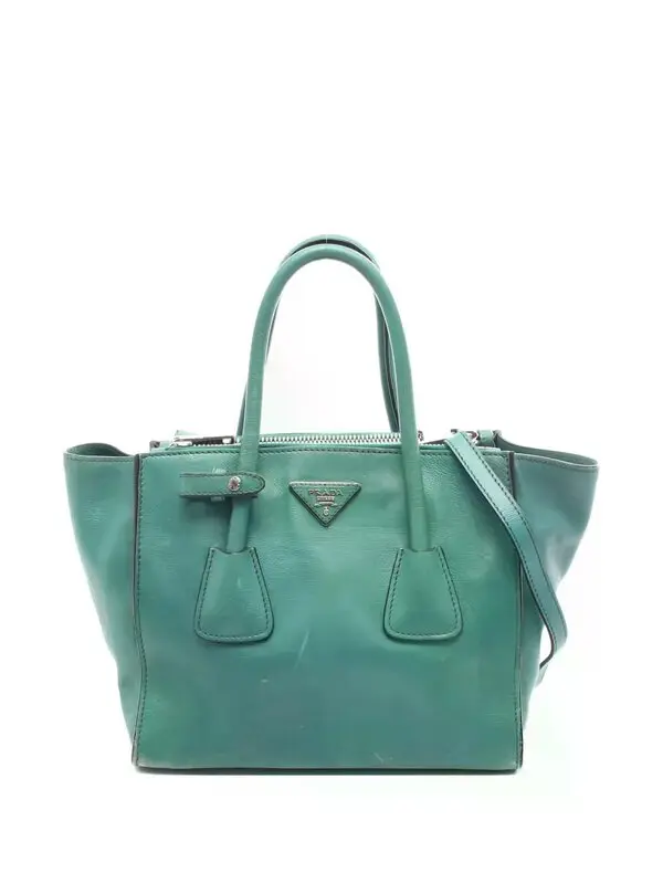 Prada 2000s Glace Calf Leather Tote Bag