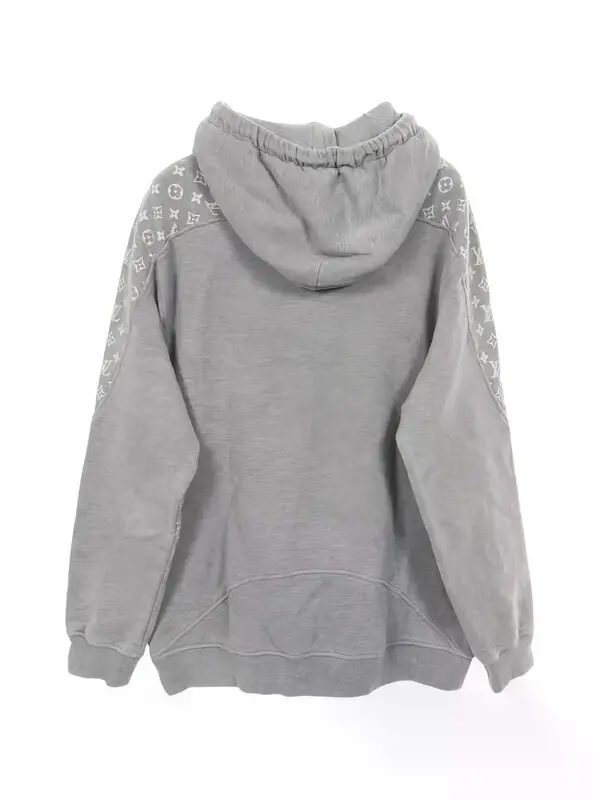 LOUIS VUITTON Monogram Panel Hoodie - Grey