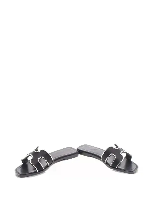 Hermès 2010s Oran Rhinestone Sandals