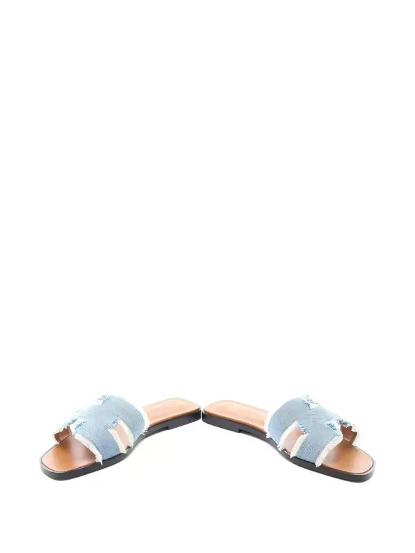 Hermès 2010s Oran Denim Sandals