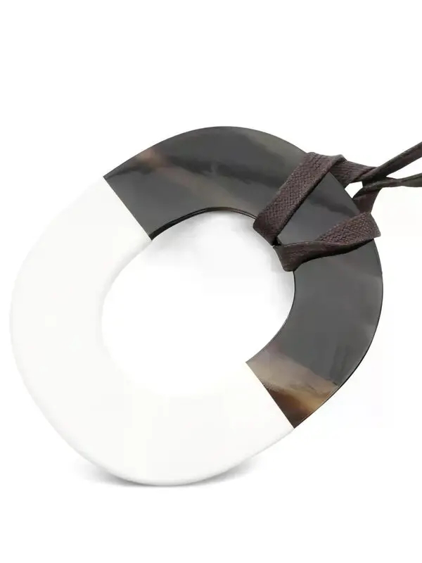 Hermès 2010s Buffalo Horn Pendant Necklace