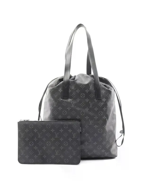 LOUIS VUITTON Monogram Leather Tote Bag - Grey