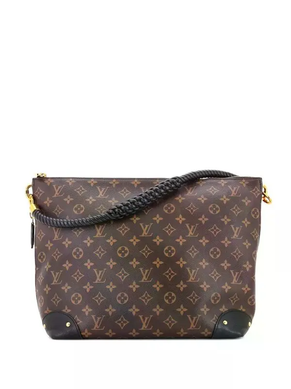 LOUIS VUITTON Triangle Softy Hobo Bag Reverse Monogram Canvas