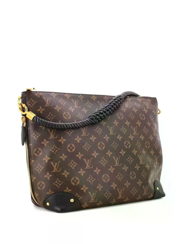 LOUIS VUITTON Triangle Softy Hobo Bag Reverse Monogram Canvas