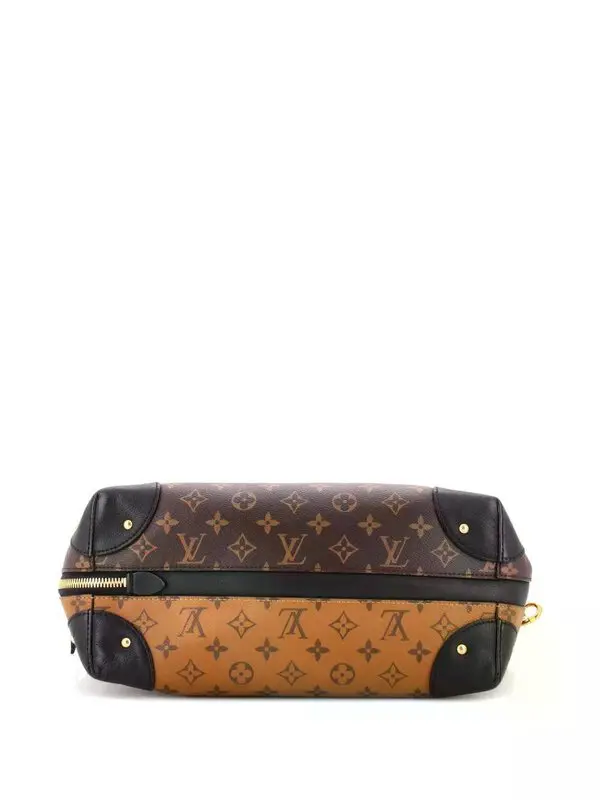 LOUIS VUITTON Triangle Softy Hobo Bag Reverse Monogram Canvas