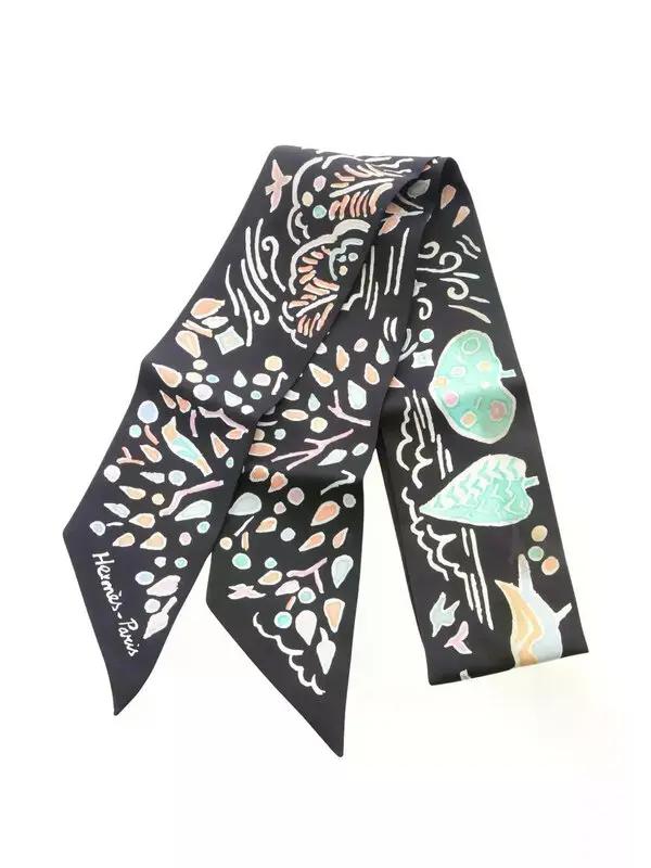 Hermès Isola Di Primavera Silk Scarf - Black