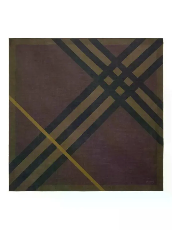 Burberry Checked Scarf - Brown