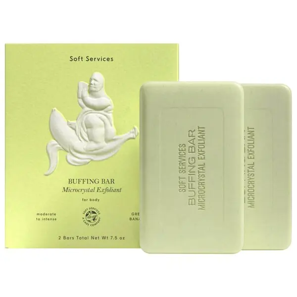 SOFT SERVICES Green Banana Buffing Bar Exfoliating Body Bar For Kp And Ingrown Hair - One-color