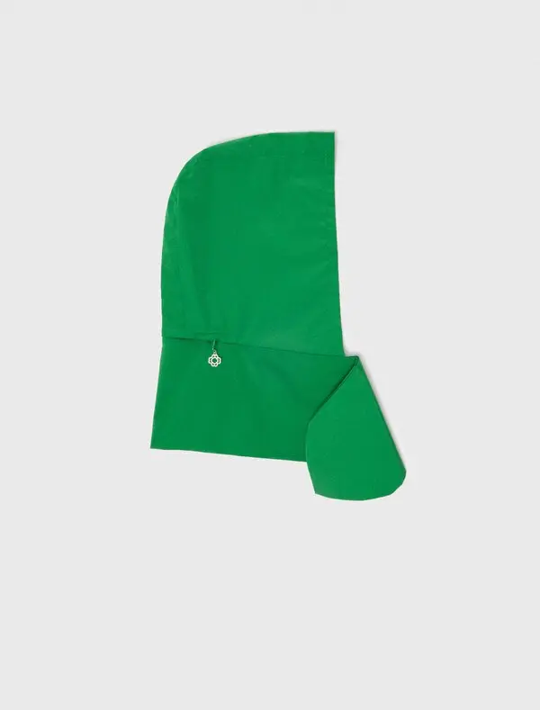 Maje Tie-up Hood With Back Zip Pocket - Green