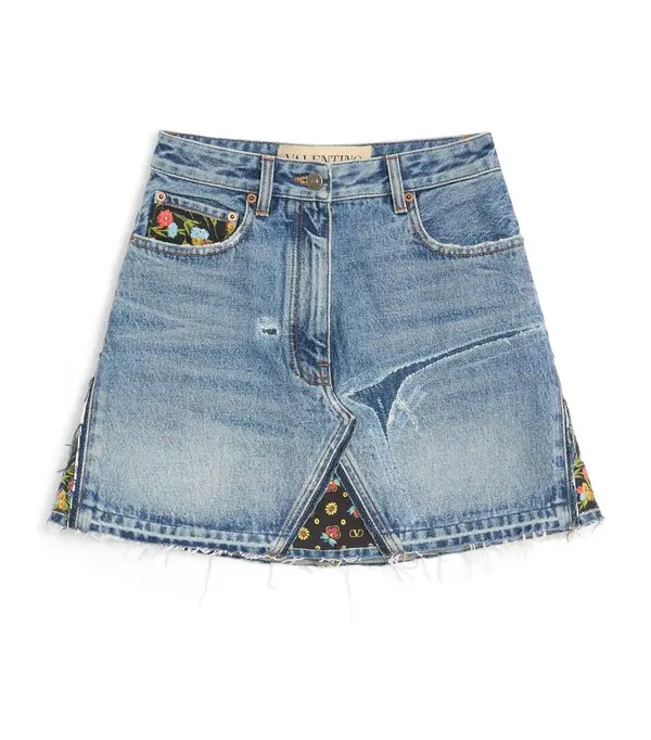 Valentino Garavani Denim Mini Skirt