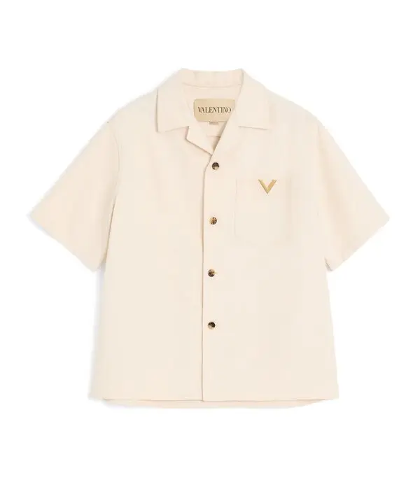 Valentino Garavani Denim V-logo Shirt - Ivory