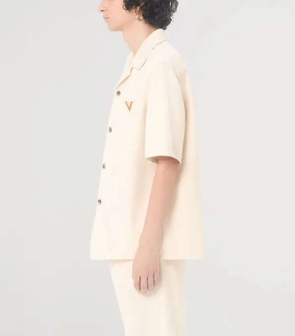 Valentino Garavani Denim V-logo Shirt - Ivory