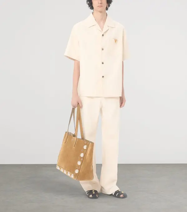 Valentino Garavani Denim V-logo Shirt - Ivory