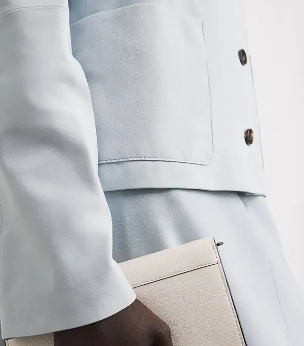 Lafayette 148 New York Suede Jacket - Blue