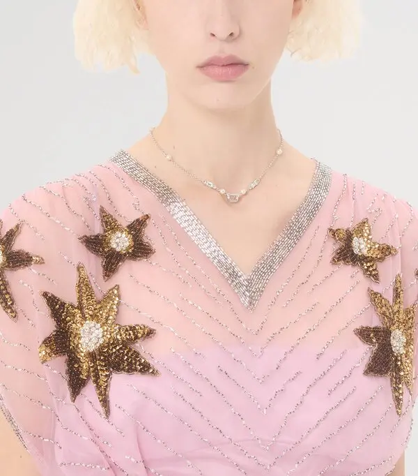 Valentino Garavani Vlogo Faux Pearl Necklace