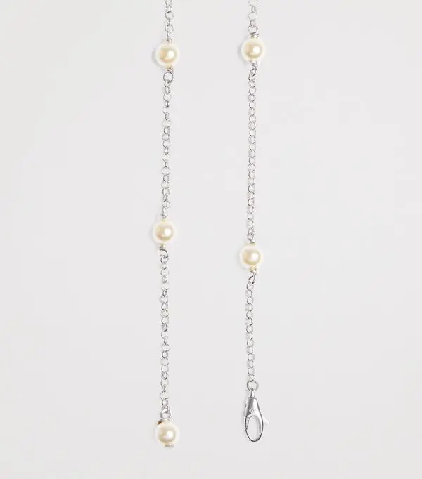 Valentino Garavani Vlogo Faux Pearl Necklace