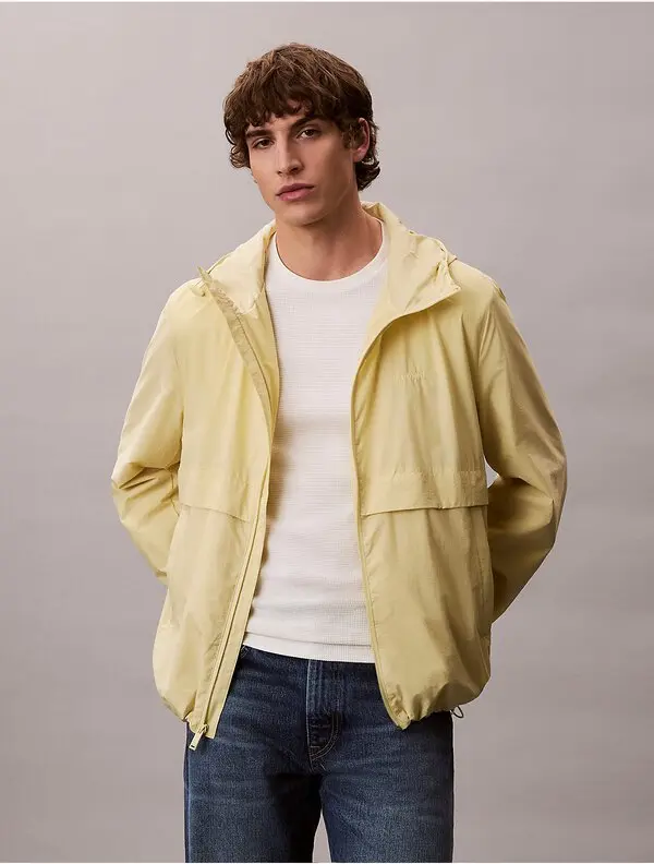 Calvin Klein Lightweight Windbreaker Jacket - Lime Spritz