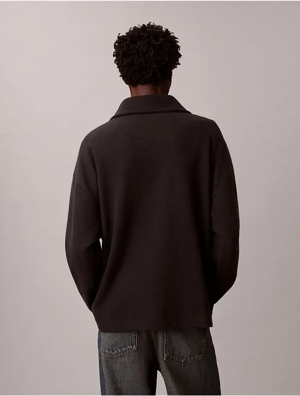 Calvin Klein Ribbed Quarter Zip Sweatshirt