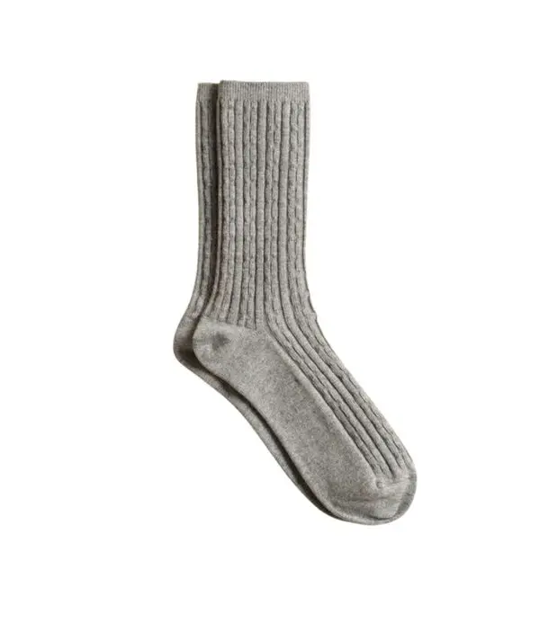 Jenni Kayne Cable Socks - Grey