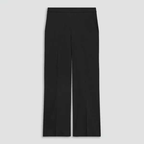 Theory Classic Straight Pant In Good Linen - Black