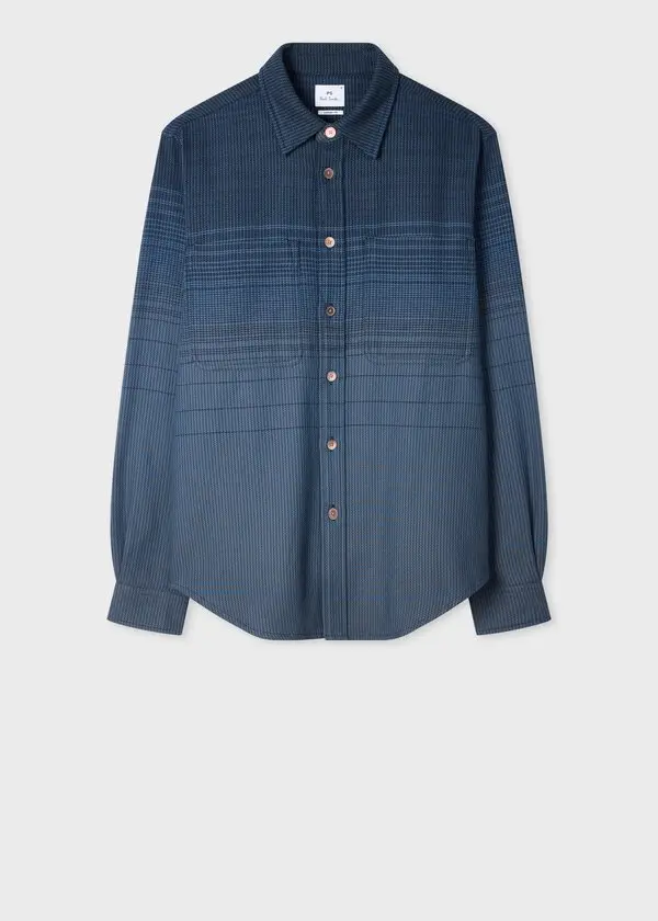 Paul Smith Dark Gradient Check Cotton Shirt