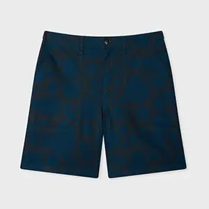 Paul Smith Perforated Floral Cotton Shorts
