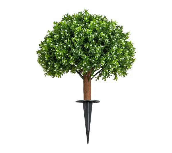 NEARLY NATURAL 23' Uv Resistant Artificial Boxw Ood Bush - One-color