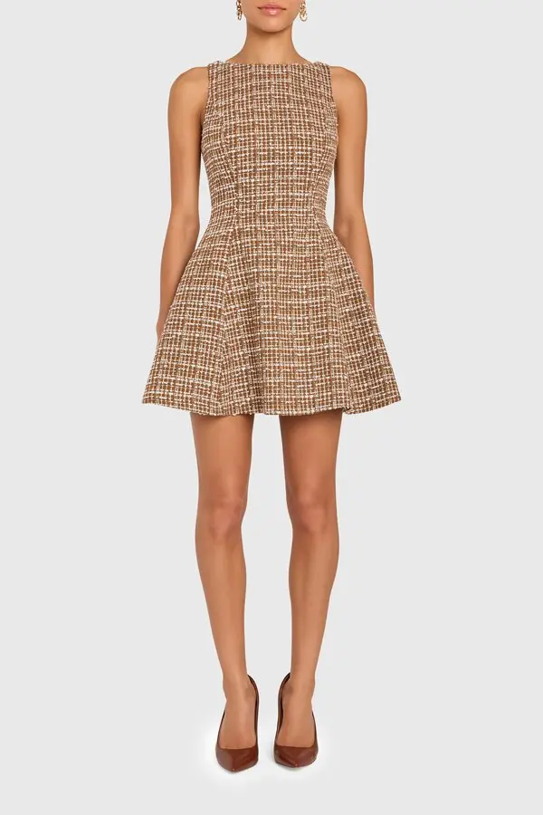 Amanda Uprichard Kyla Tweed Mini Dress