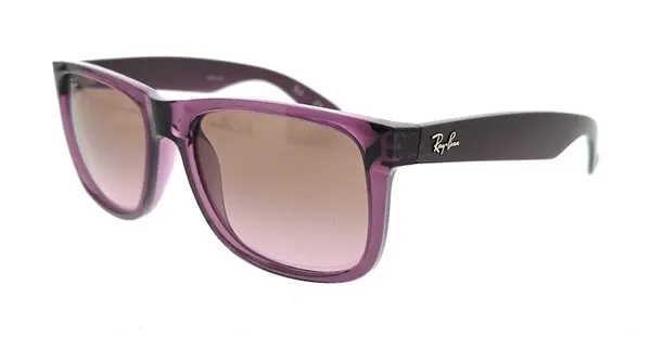 Ray-ban Justin Square Sunglasses - Transparent Violet (0rb4165 659514)