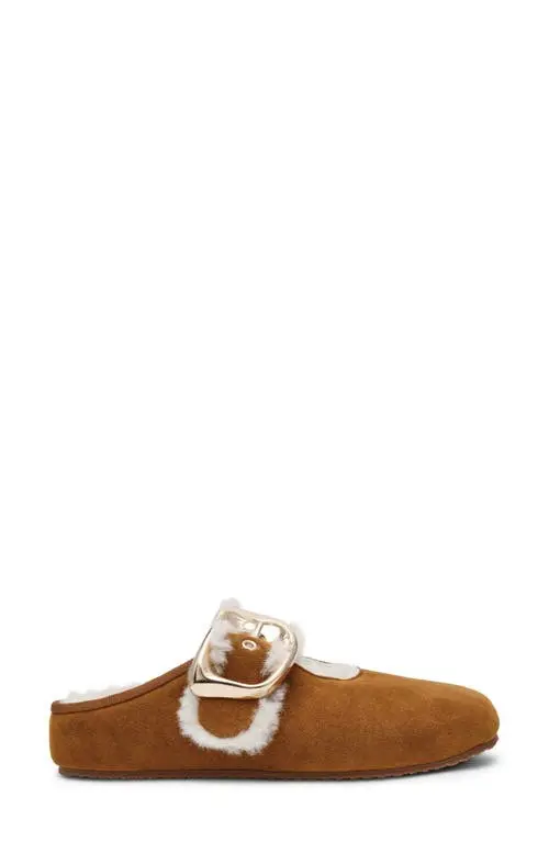Steve Madden Cloudy Faux Shearling Mule - Chestnut