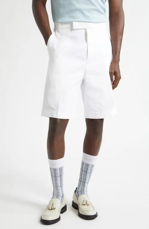 Thom Browne Typewriter Cloth Utility Chino Shorts - White