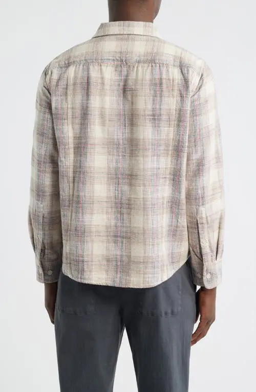 CORRIDOR Rosewood Plaid Cotton Button-up Shirt