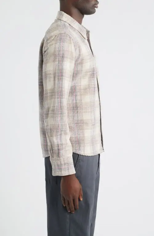 CORRIDOR Rosewood Plaid Cotton Button-up Shirt