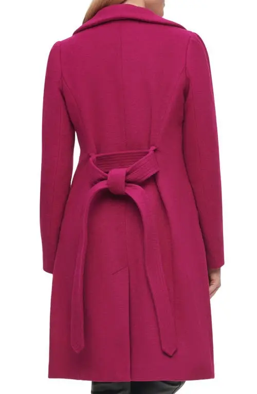 Karl Lagerfeld Paris Wool-blend Belted Wrap Coat