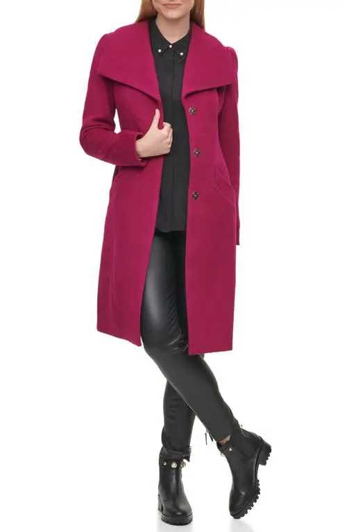 Karl Lagerfeld Paris Wool-blend Belted Wrap Coat