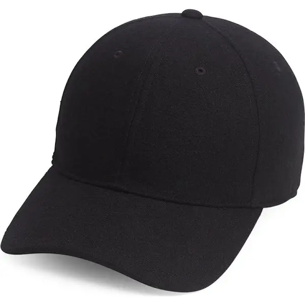 Rag & Bone Miles Wool Blend Baseball Cap - Black Wool