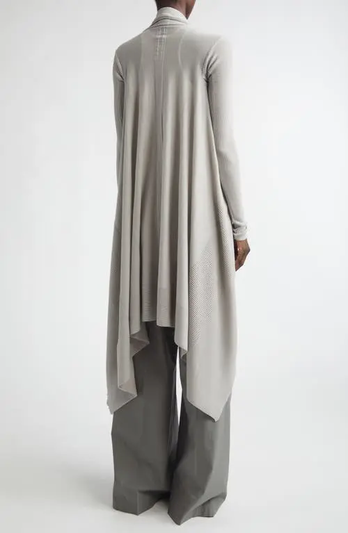 Rick Owens Open Front Virgin Wool Cardigan - Pearl