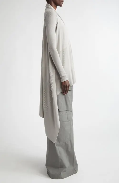 Rick Owens Open Front Virgin Wool Cardigan - Pearl