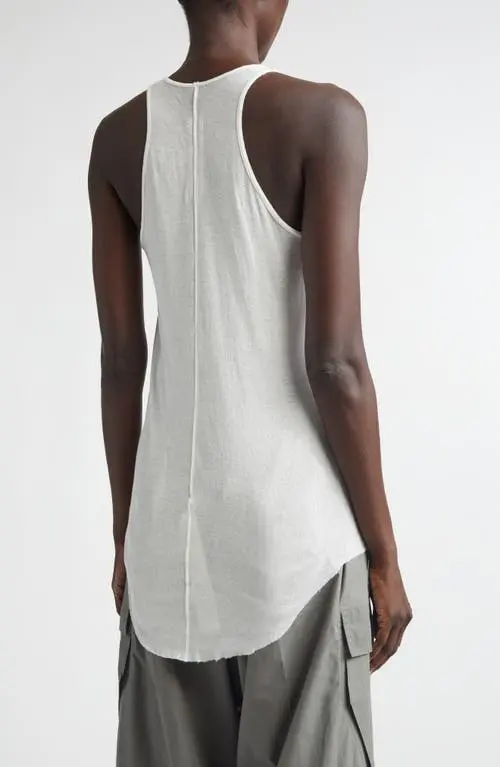 Rick Owens Basic Rib Cotton Tank - Milk
