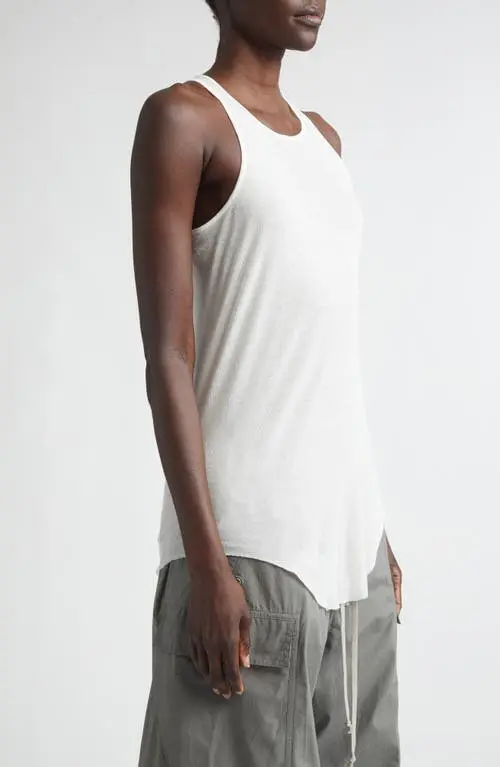 Rick Owens Basic Rib Cotton Tank - Milk