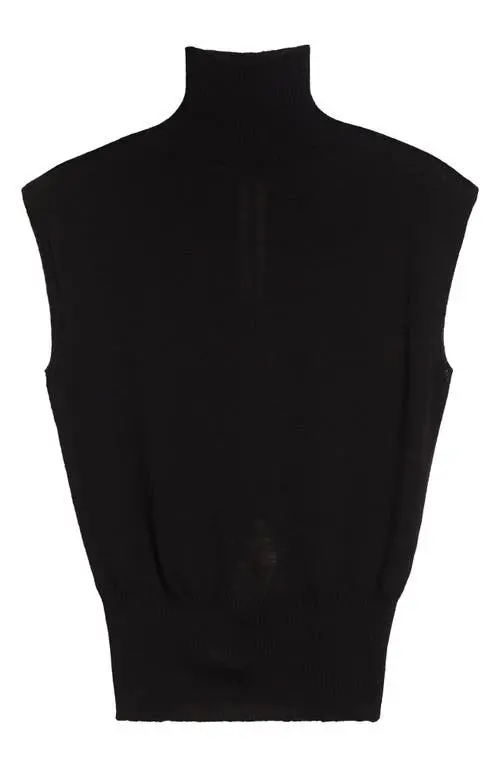 Rick Owens Virgin Wool Turtleneck Sweater - Black