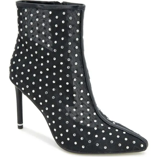 KENNETH COLE Quincy Studded Mesh Bootie - Black Mesh