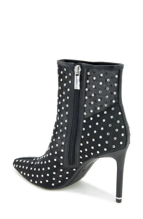 KENNETH COLE Quincy Studded Mesh Bootie - Black Mesh
