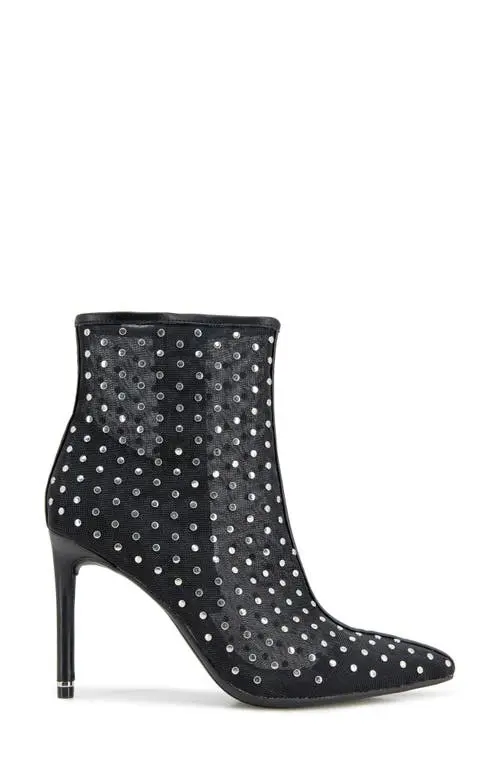 KENNETH COLE Quincy Studded Mesh Bootie - Black Mesh
