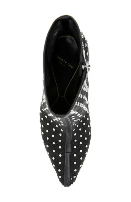 KENNETH COLE Quincy Studded Mesh Bootie - Black Mesh