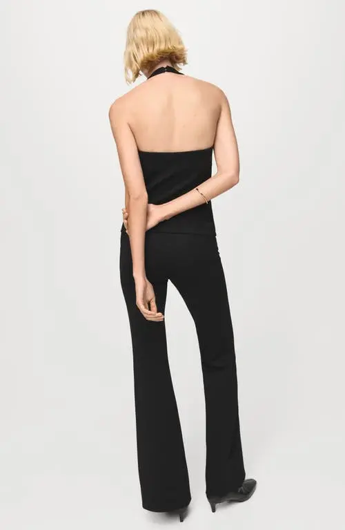 Mango Halter Button-up Crop Top