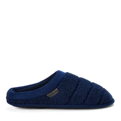 DEARFOAMS Asher Quilted Plaid Clog Slipper - Navy Blazer