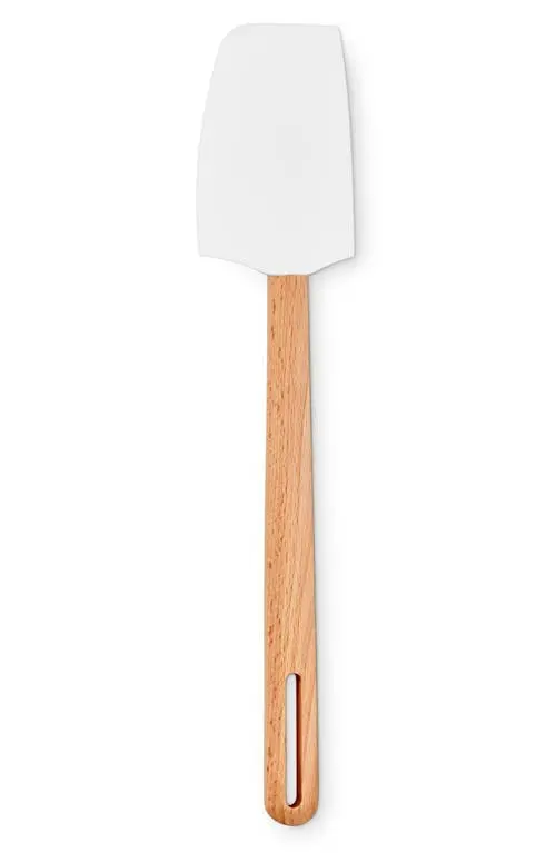 LE CREUSET Signature Medium Silicone & Wood Spatula - White