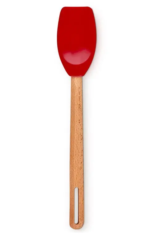 LE CREUSET Signature Silicone & Wood Spatula Spoon - Cerise